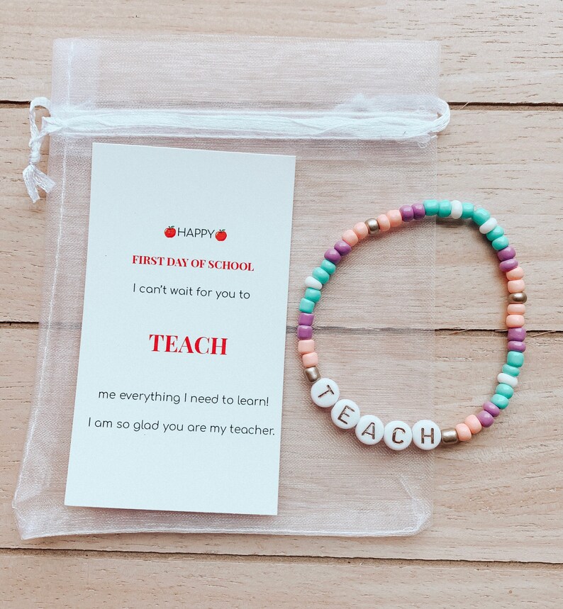 Teach Bracelet for Back to School | Etsy