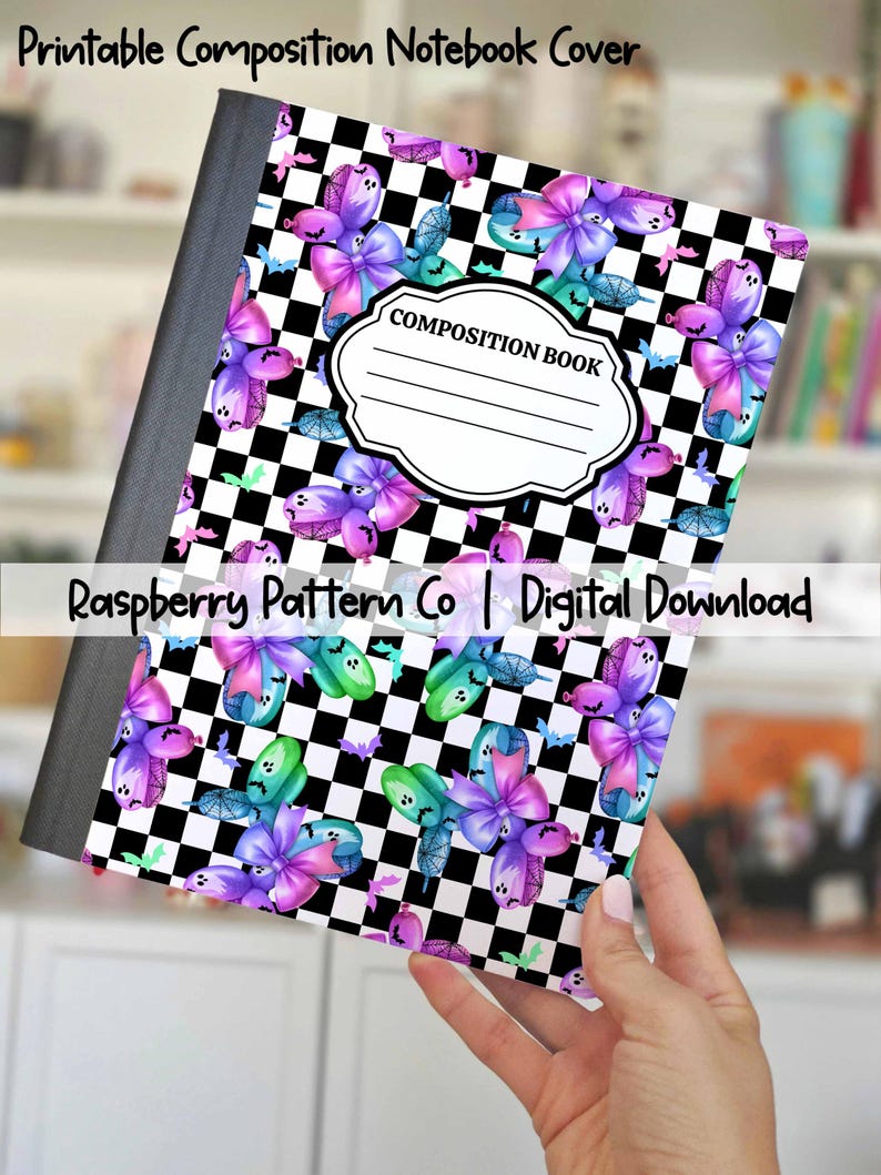 Printable Composition Notebook Cover PNG, Coquette Balloon Dog ...