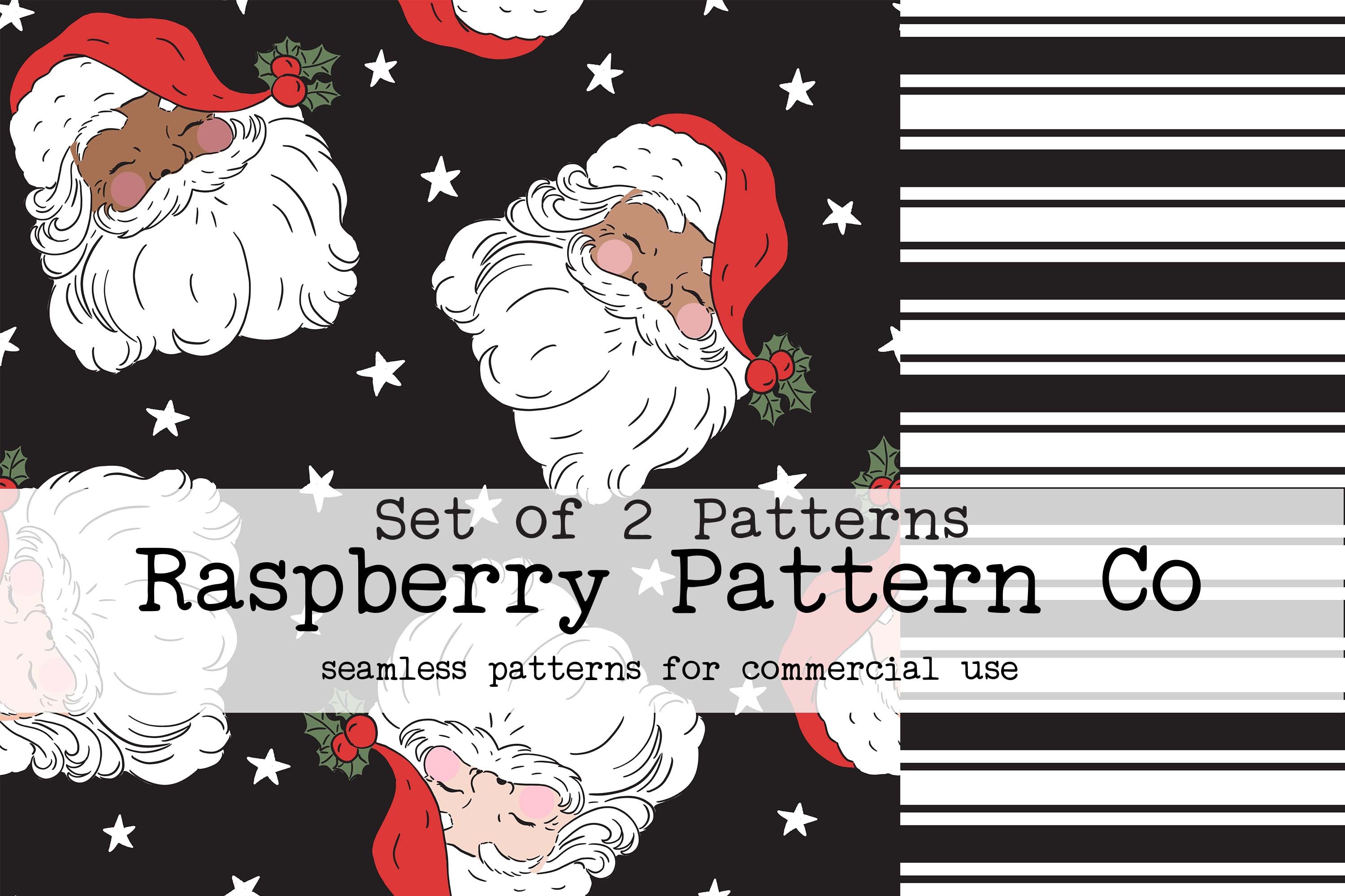 Boho Red Santa Neutral Seamless Pattern for Commercial | Etsy