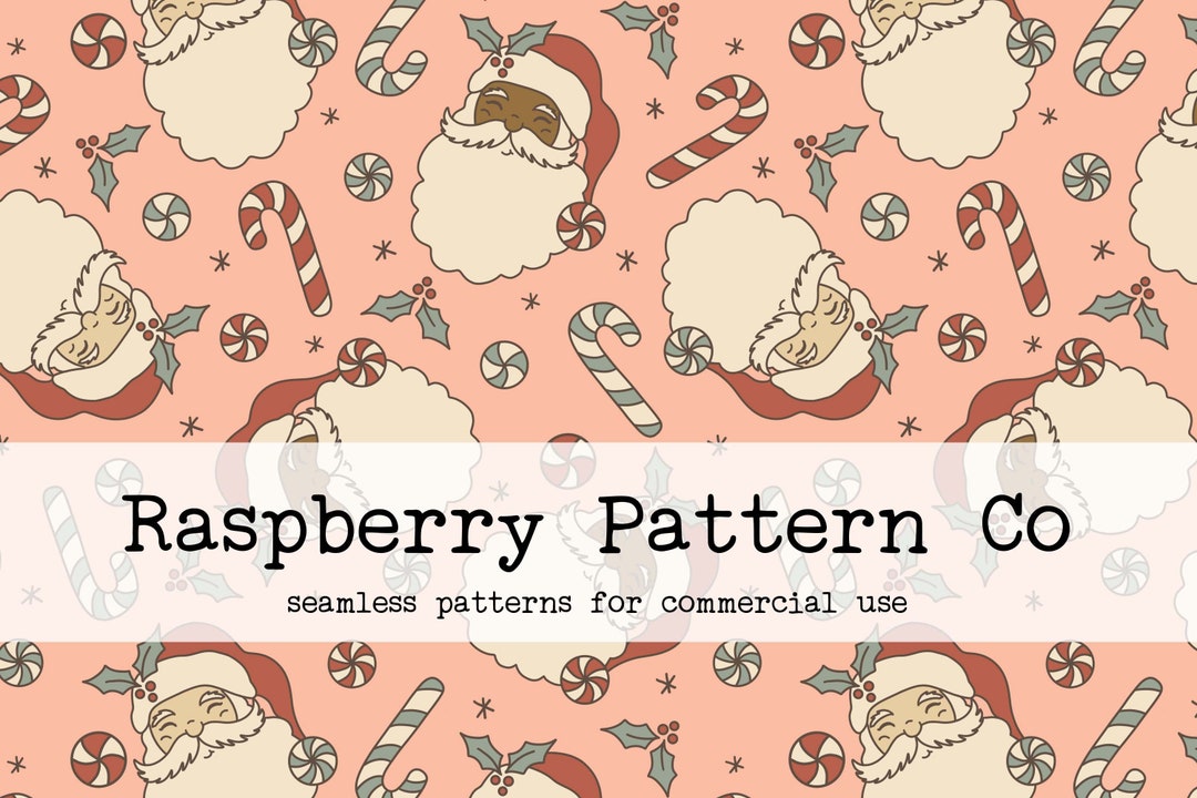 Santa Seamless Pattern for Commercial Use, Christmas Seamless Repeat ...