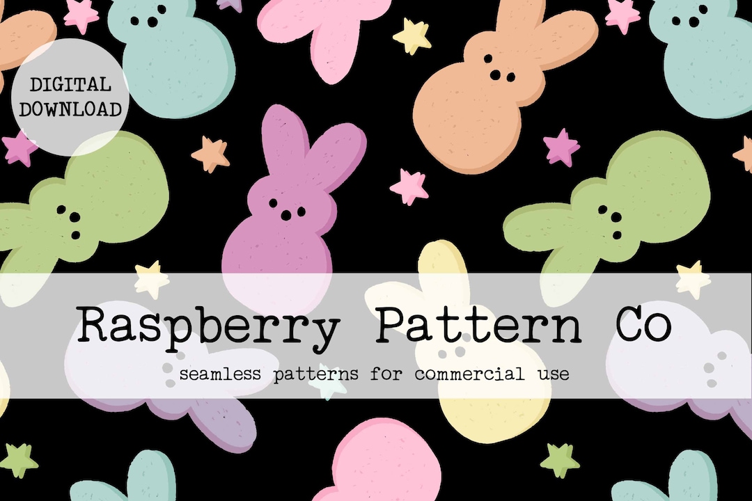 Marshmallow Bunnies Pastel Seamless Pattern, Pastel Easter Seamless ...