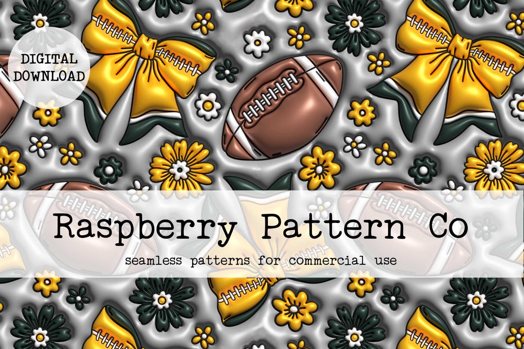 Coquette Football Seamless File, Football Team Seamless Pattern ...