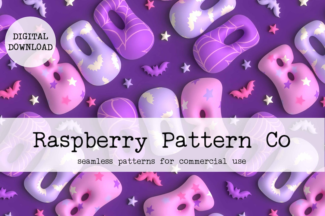 Spooky Cute 3D Boo Halloween Seamless Pattern File, Pastel Halloween ...