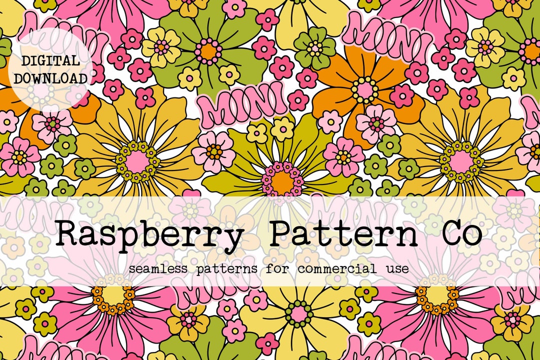 Mini Retro Floral Daisy Seamless Pattern, Floral Mini Seamless File ...
