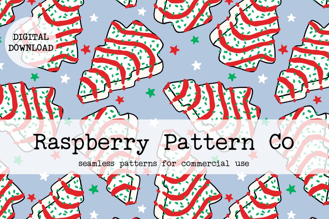 Christmas Tree Cakes Seamless Pattern File,debbie Cakes Seamless ...