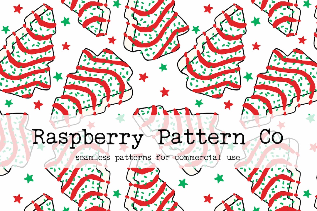 Christmas Tree Cakes Seamless Pattern File,debbie Cakes Seamless ...