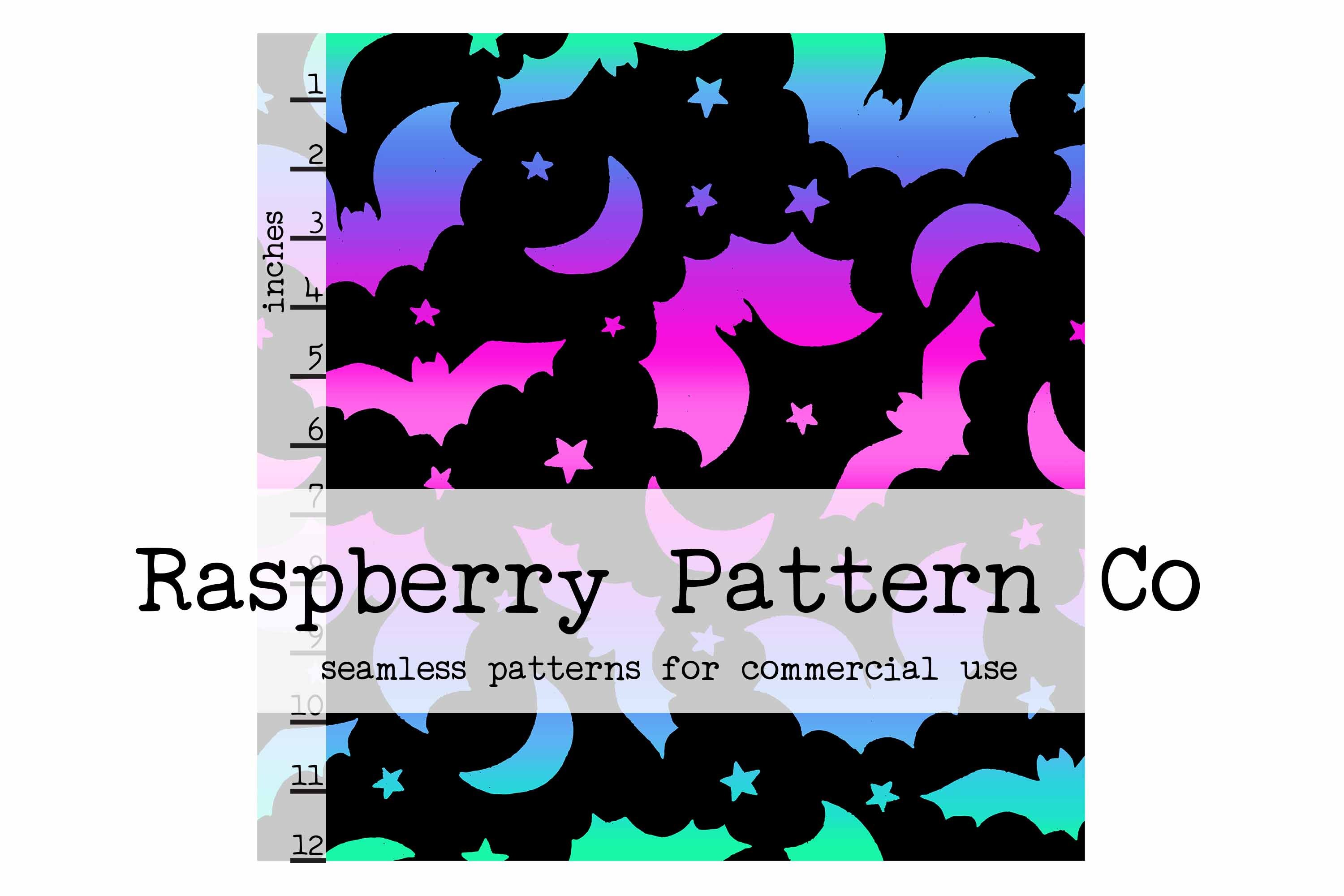 Halloween Rainbow Bats Seamless Pattern, Spooky Cute Halloween Seamless ...