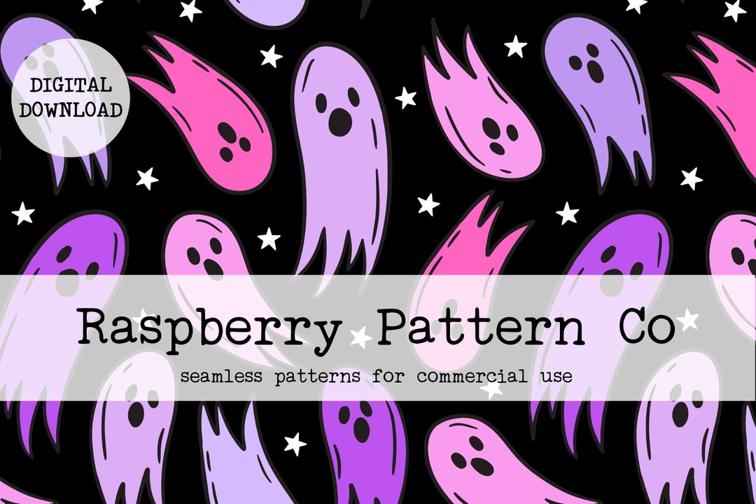 Spooky Cute Ghosts Halloween Seamless Pattern File, Pastel Halloween ...