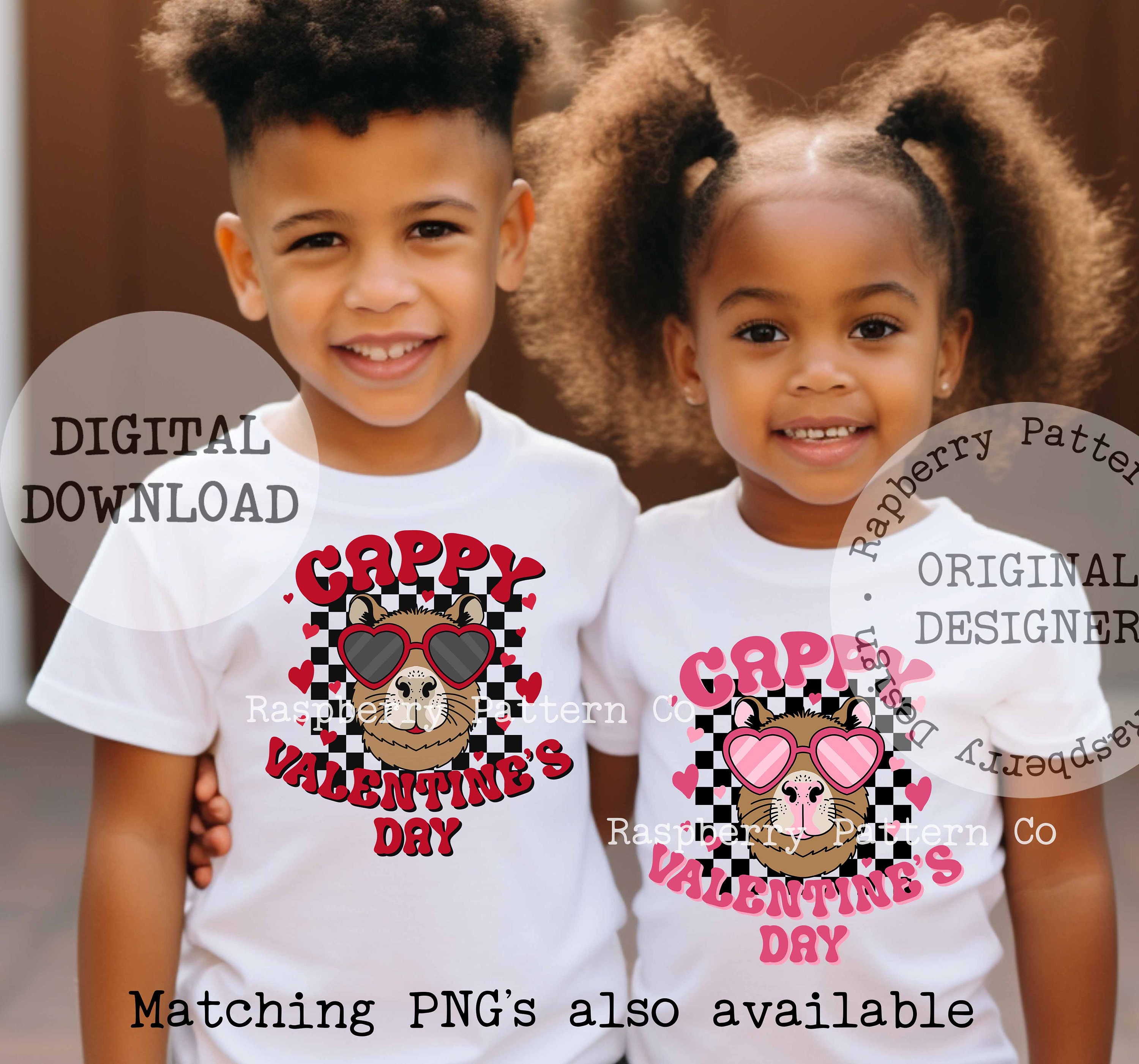 Cappy Valentine's Day PNG Sublimation, Valentine's Day PNG, Capybara ...