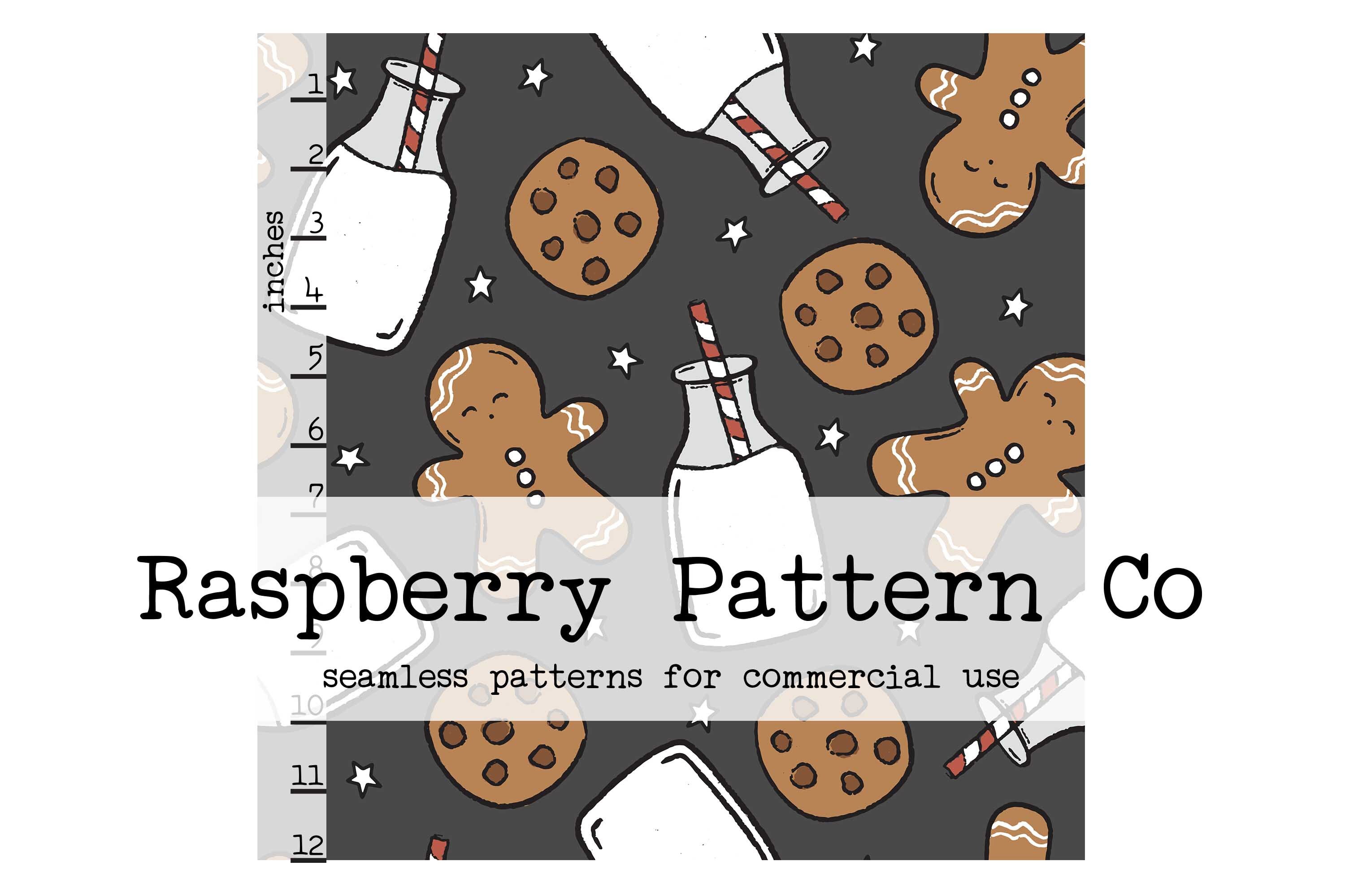 Milk and Cookies Gender Neutral Seamless Pattern for Commercial Use ...
