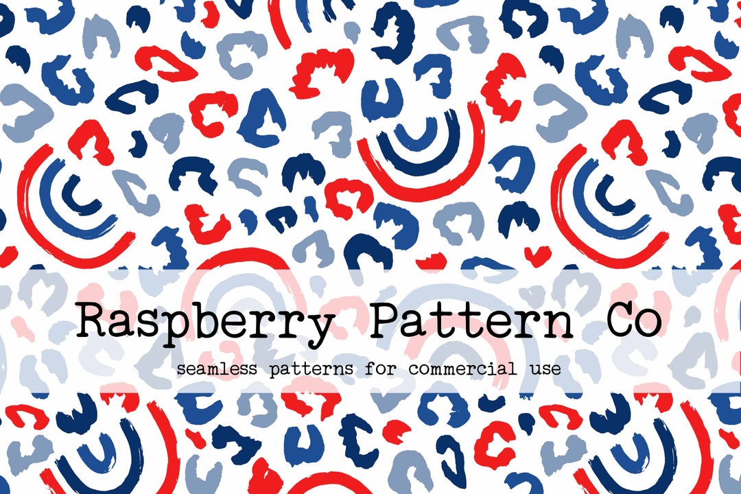 Fourth of July Leopard Cheetah Rainbow Seamless Pattern File, Patriotic ...