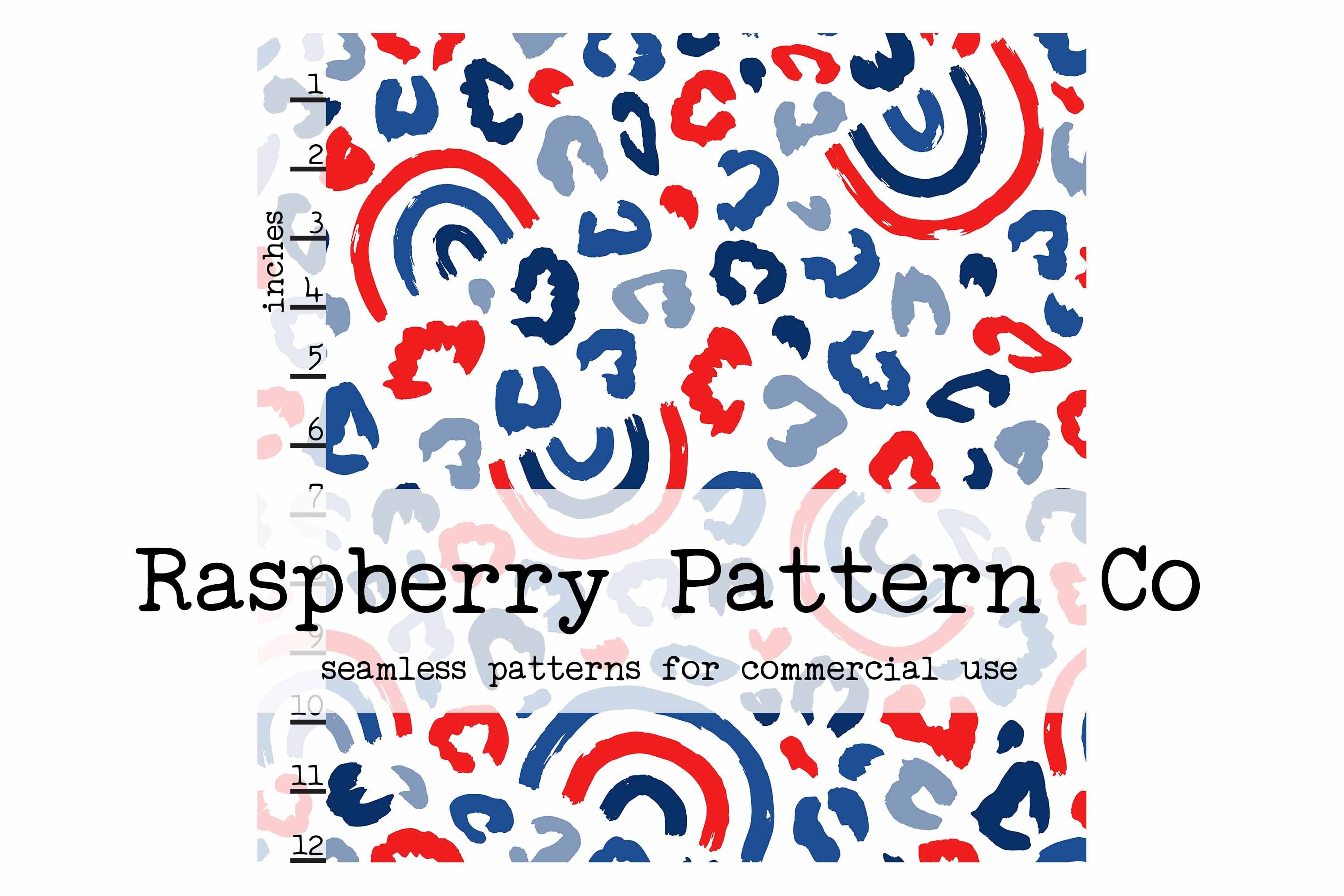 Fourth of July Leopard Cheetah Rainbow Seamless Pattern File - Etsy