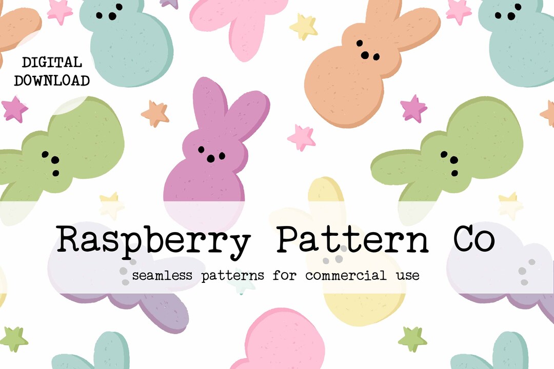 Marshmallow Bunnies Pastel Seamless Pattern, Pastel Easter Seamless ...