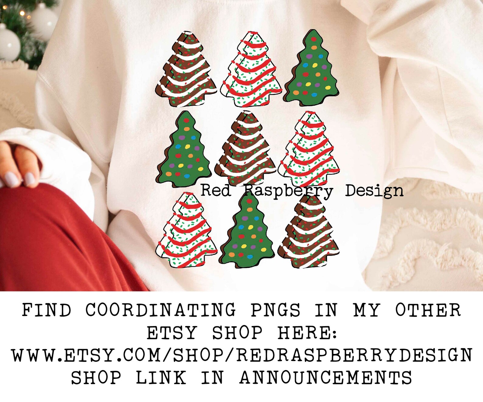 Christmas Tree Cakes Seamless Pattern File Christmas Cakes - Etsy