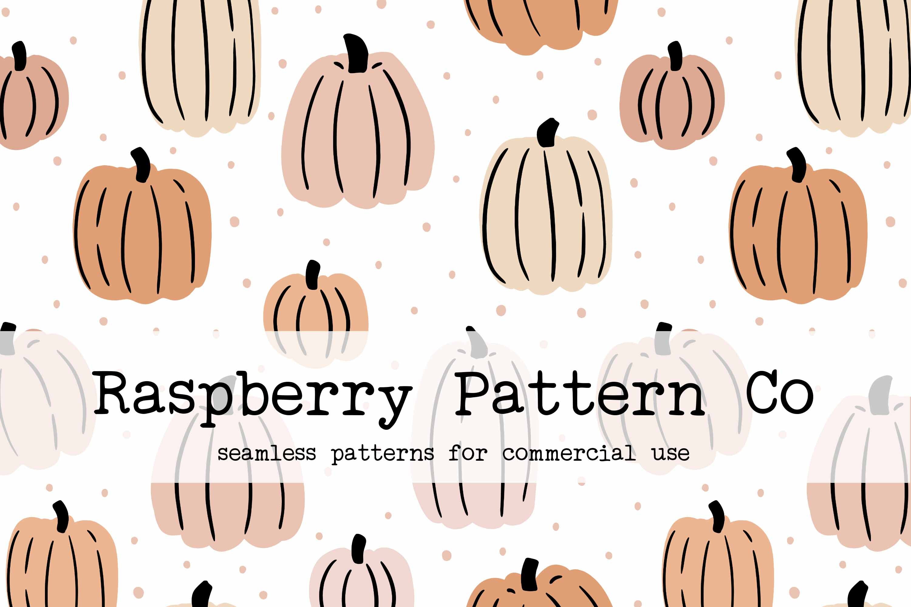 Boho Fall Pumpkin Seamless Pattern File for Commercial Use - Etsy