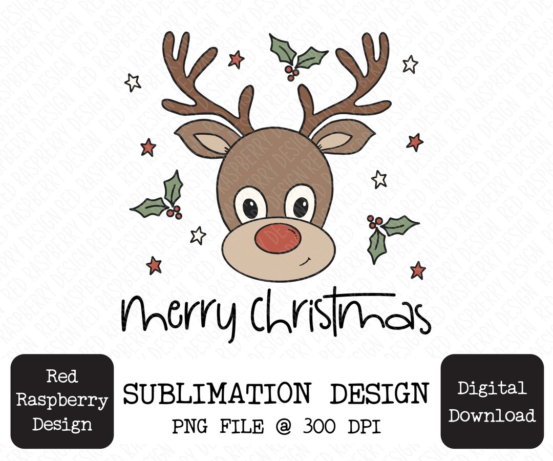 Reindeer PNG Sublimation, Cute Merry Christmas PNG Sublimation, Gender ...