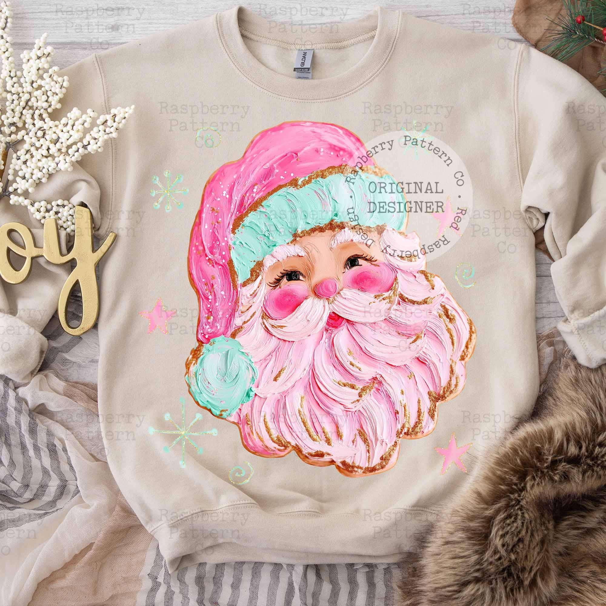 Hand-painted Santa Design | Digital Download | PNG File | Sublimation ...