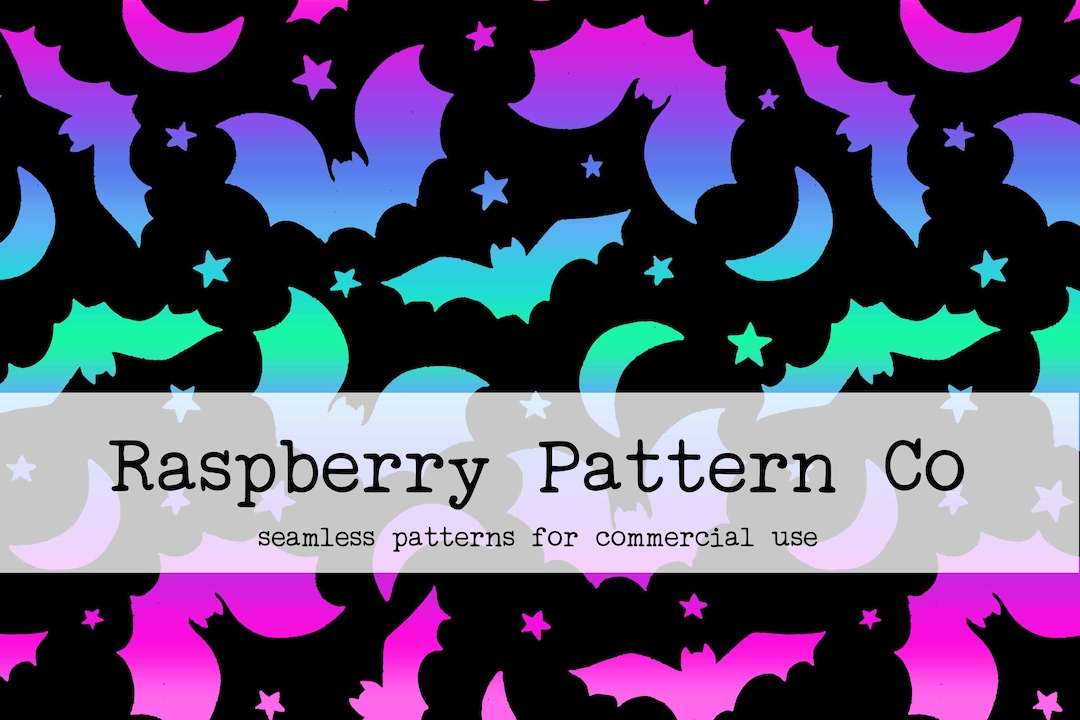 Halloween Rainbow Bats Seamless Pattern, Spooky Cute Halloween Seamless ...