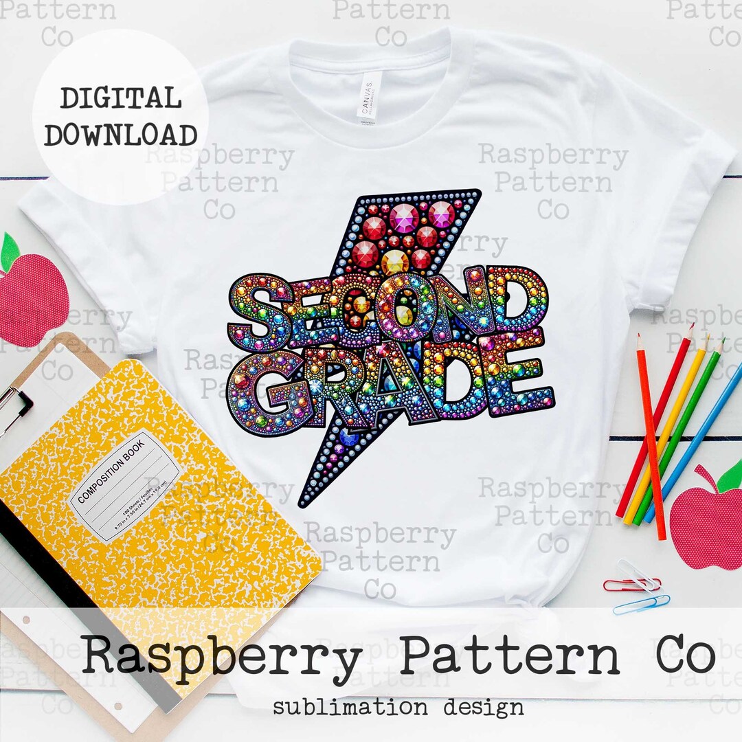 Rhinestone Second Grade PNG, Back to School Tshirt, Bruh We Back ...