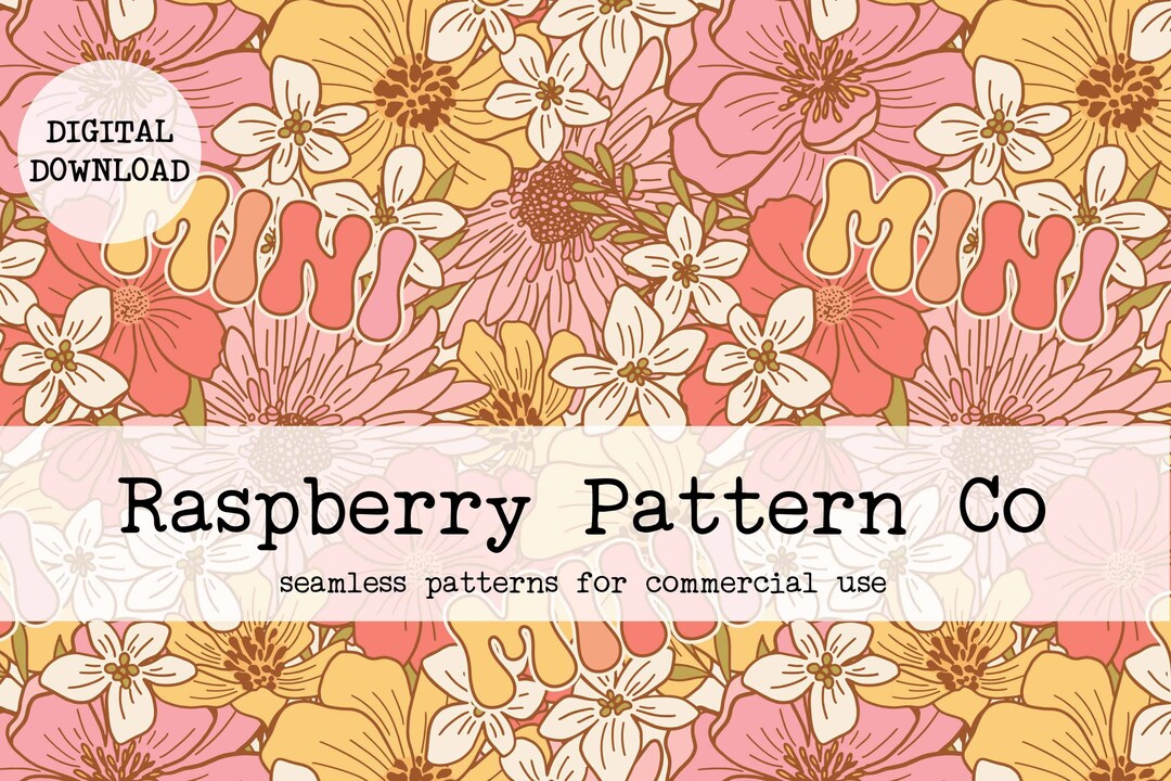 Mini Hand Drawn Floral Seamless Pattern, Floral Mini Seamless File ...