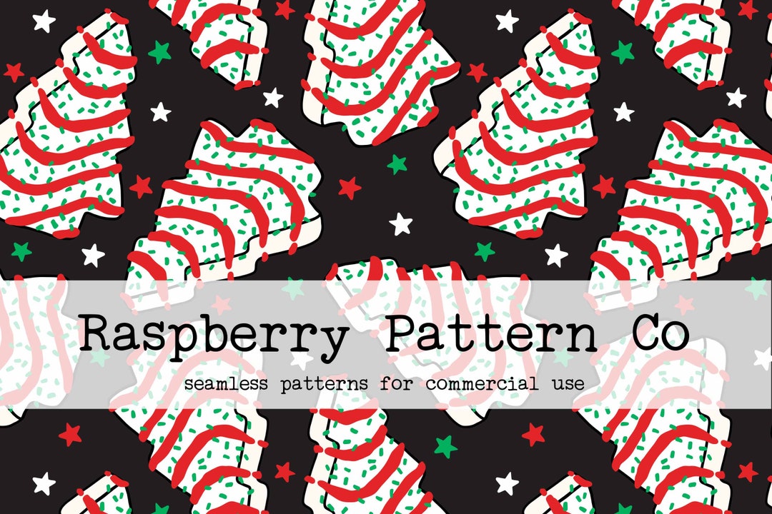 Christmas Tree Cakes Seamless Pattern File,debbie Cakes Seamless ...