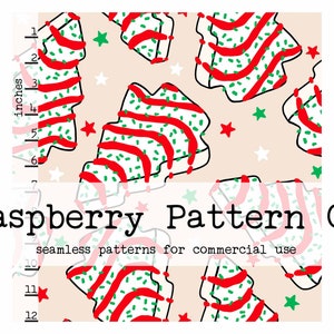 Christmas Tree Cakes Seamless Pattern File,debbie Cakes Seamless ...