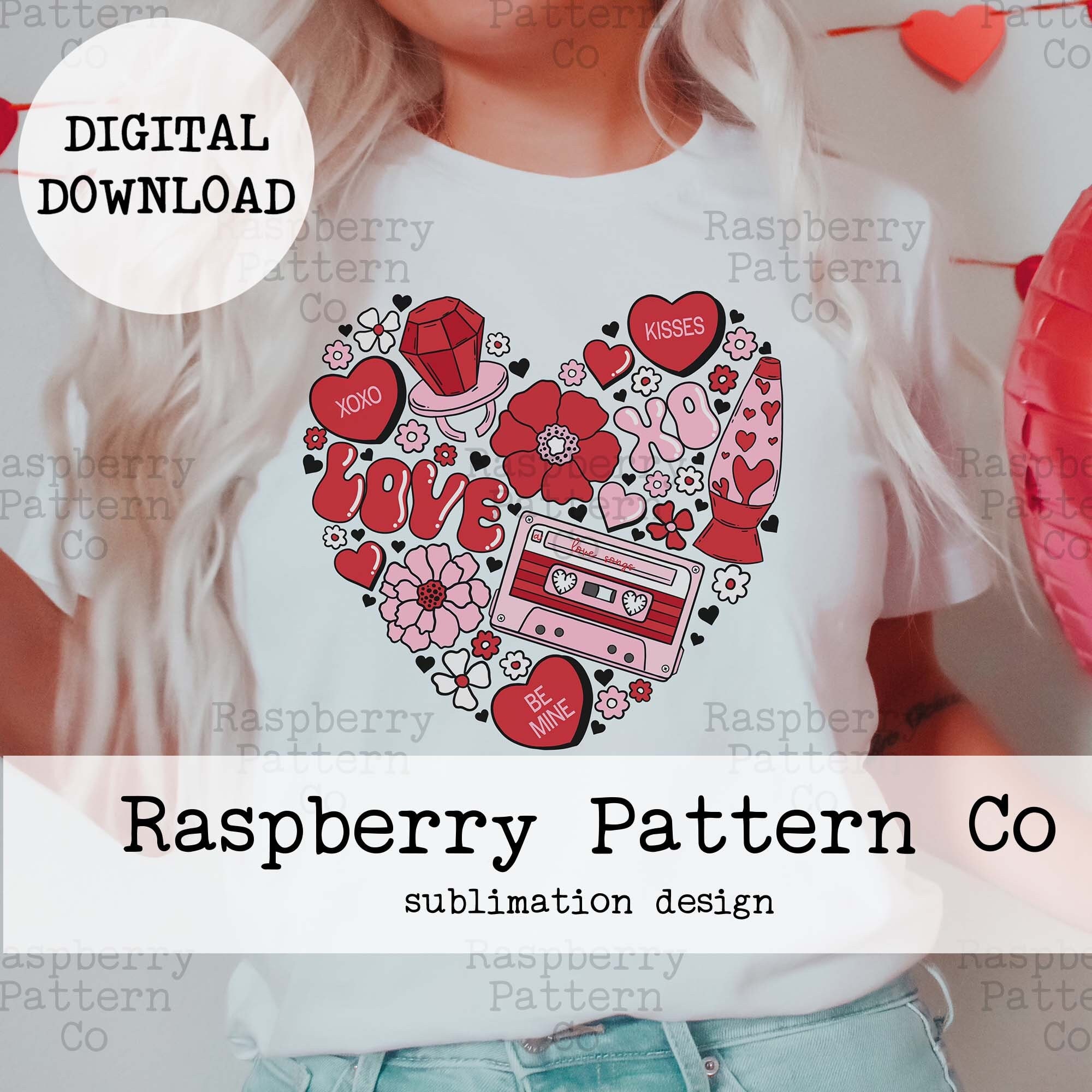 Love Valentine's Day PNG Sublimation Cute Valentine's - Etsy