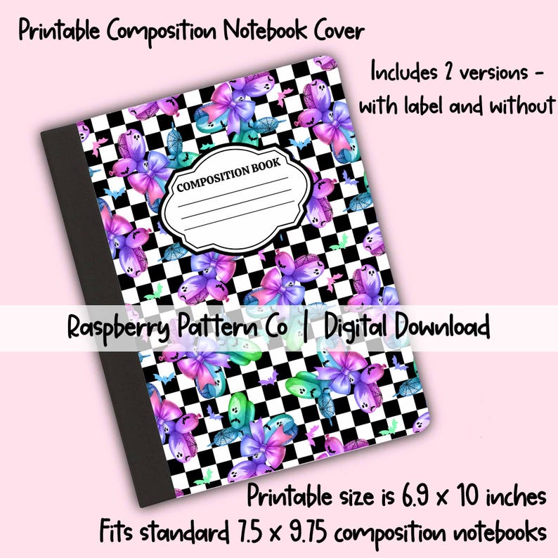 Printable Composition Notebook Cover PNG, Coquette Balloon Dog ...