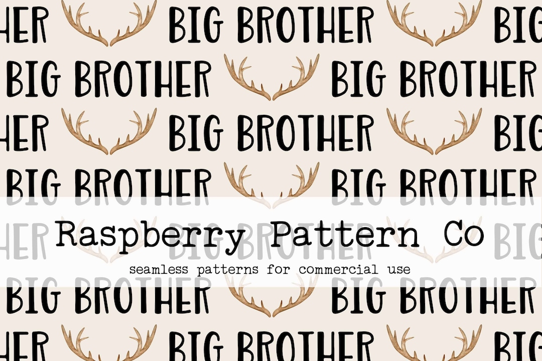 Big Brother Antlers Boho Neutralseamless Pattern File for Commercial ...