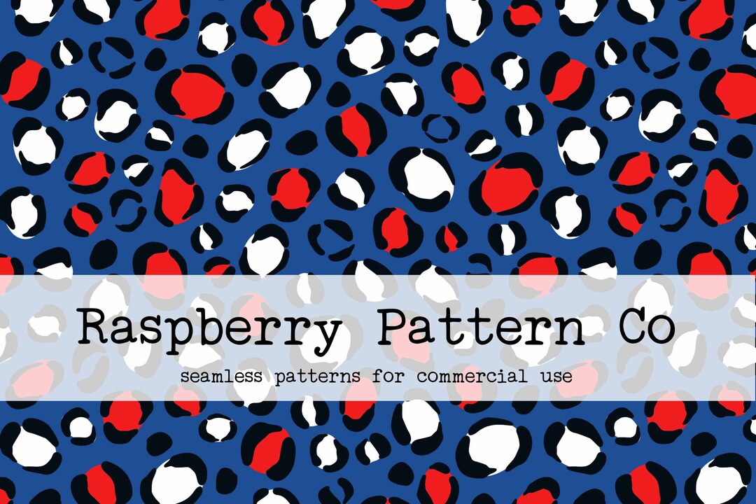 Fourth of July Leopard Cheetah Boho Seamless Pattern File, Patriotic ...