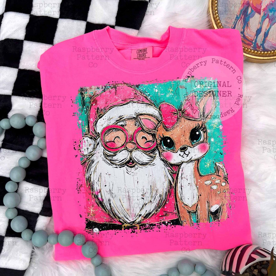 Preppy Santa Claus Png, Glitter Santa Claus, Preppy Cute Reindeer PNG ...