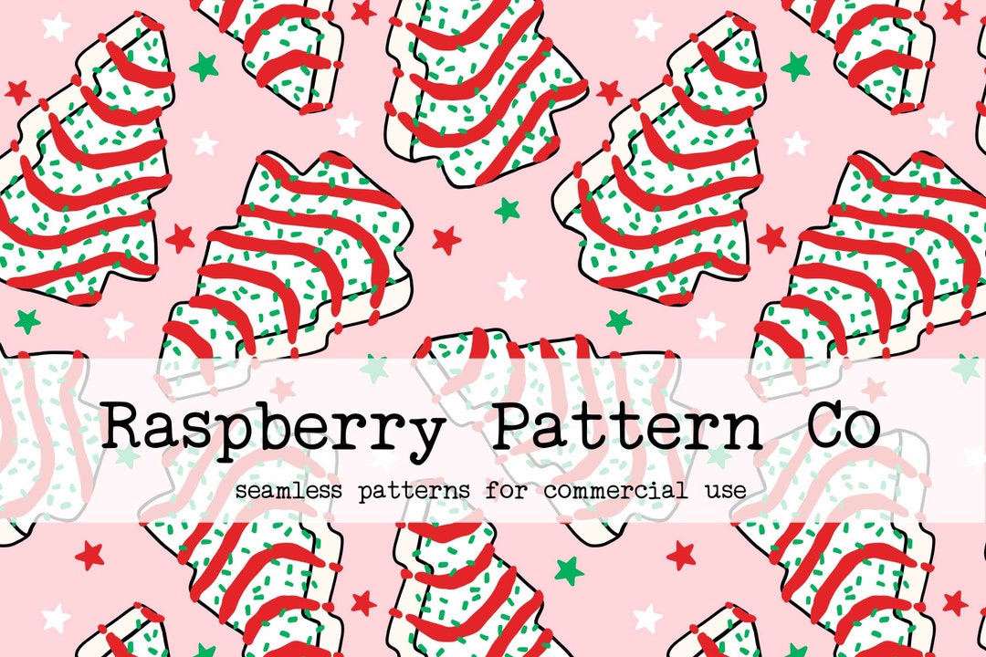 Christmas Tree Cakes Seamless Pattern File,debbie Cakes Seamless ...