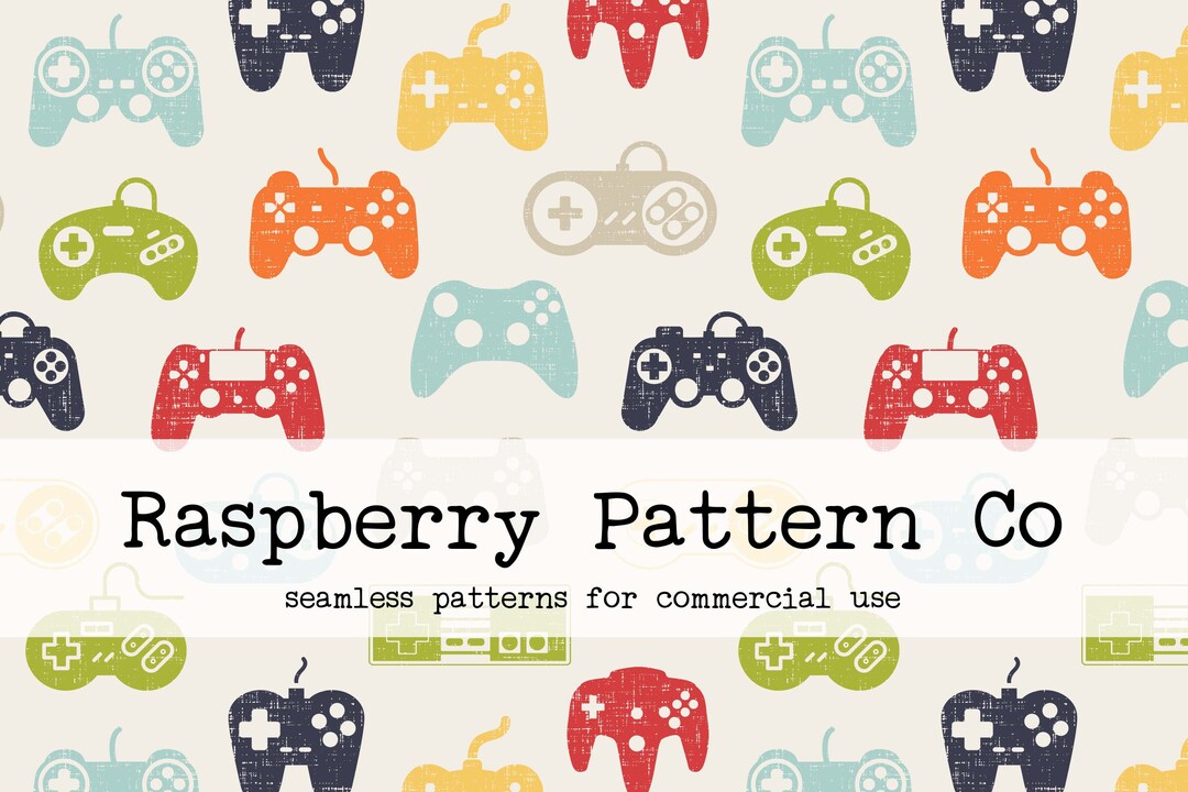 Gamer Seamless Pattern for Commercial Use, Video Game Seamless Repeat ...