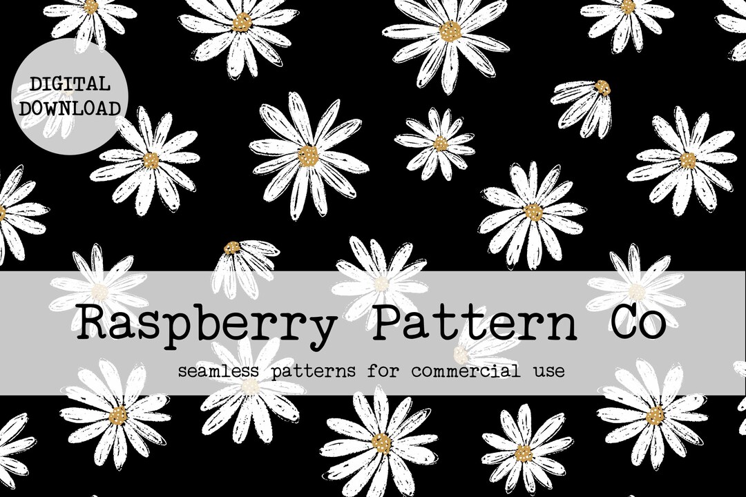 Cottage Core Vintage Daisy Floral Seamless Pattern, Boho Floral ...