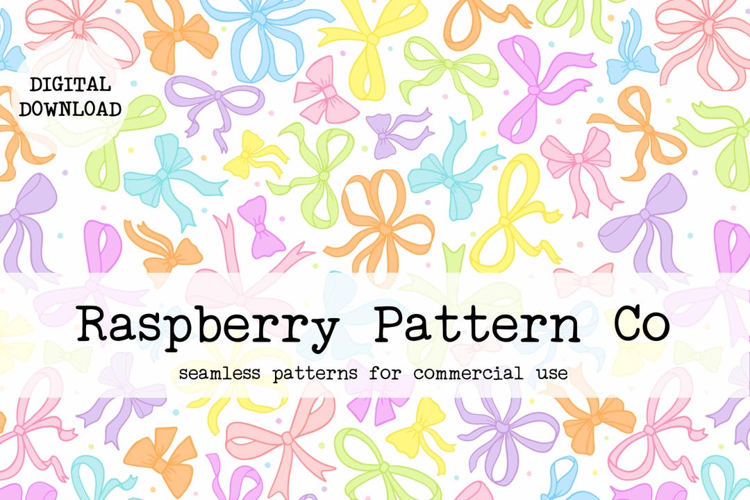 Spring Coquette Bows Seamless File, Easter Coquette Bow Seamless ...