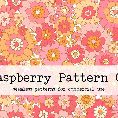 Spring Floral Digital Paper Floral Seamless Repeat Pattern - Etsy