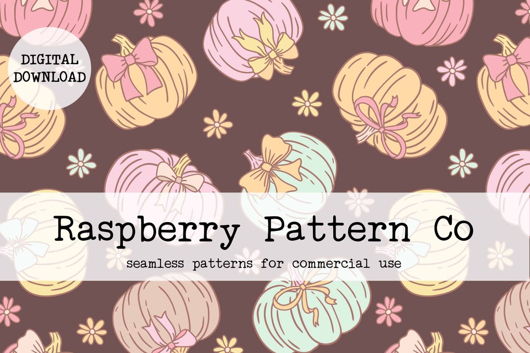 Coquette Pumpkin Seamless File,coquette Fall Seamless,fall Floral ...