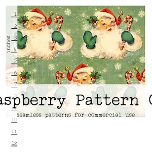 Retro Santa Seamless Pattern for Commercial Use, Christmas Seamless ...