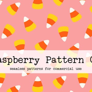 Halloween Candy Corn Seamless Pattern for Commercial Use, Pink Candy ...