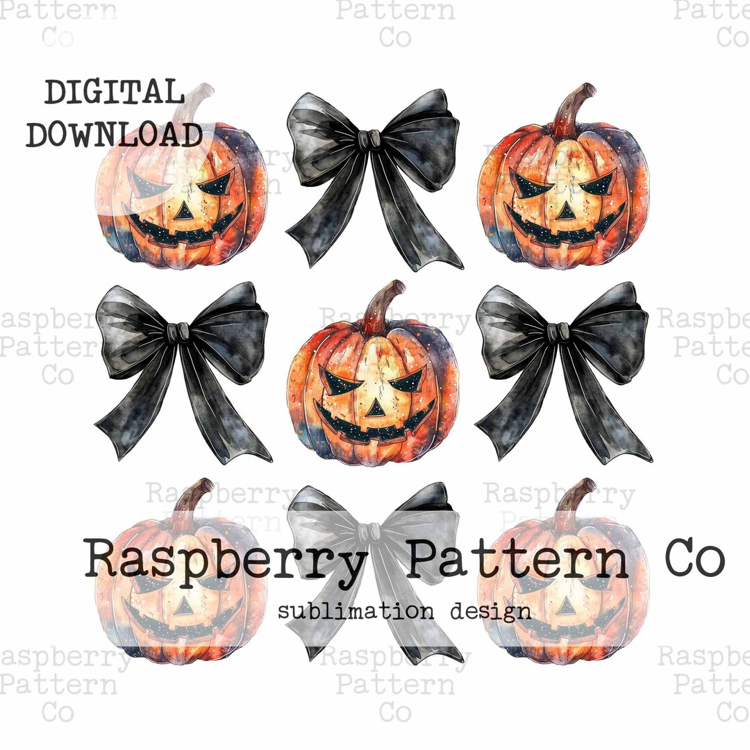 Halloween Coquette PNG, Halloween Bow PNG, Pumpkins and Bows Png ...
