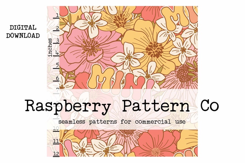 Mini Hand Drawn Floral Seamless Pattern, Floral Mini Seamless File ...