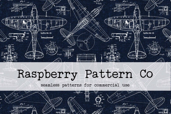 Airplane Seamless Pattern for Commercial Use Plane Seamless | Etsy