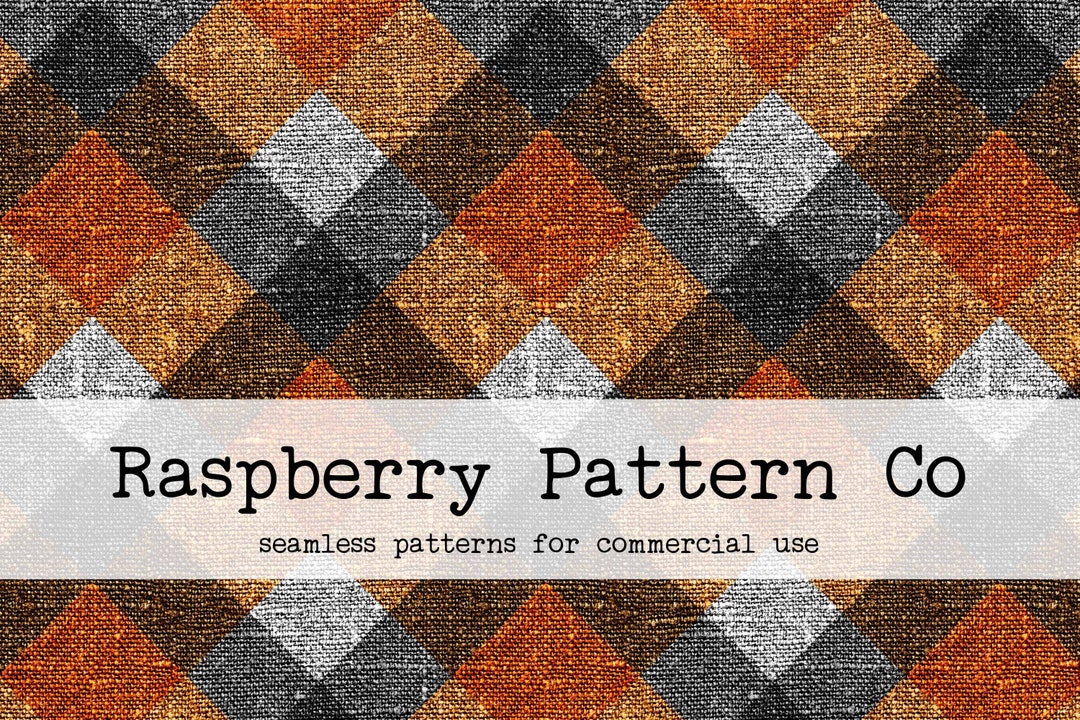 Fall Autumn Plaid Neutral Boho Seamless Pattern for Commercial Use ...