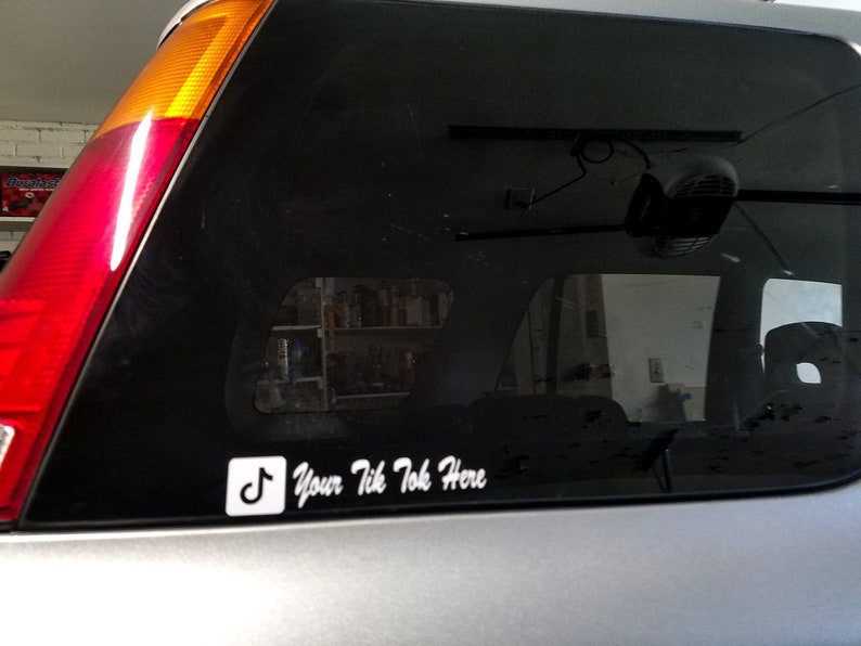 Custom Tik Tok Name Vinyl Decal - Personalized Tik Tok Username Sticker ...