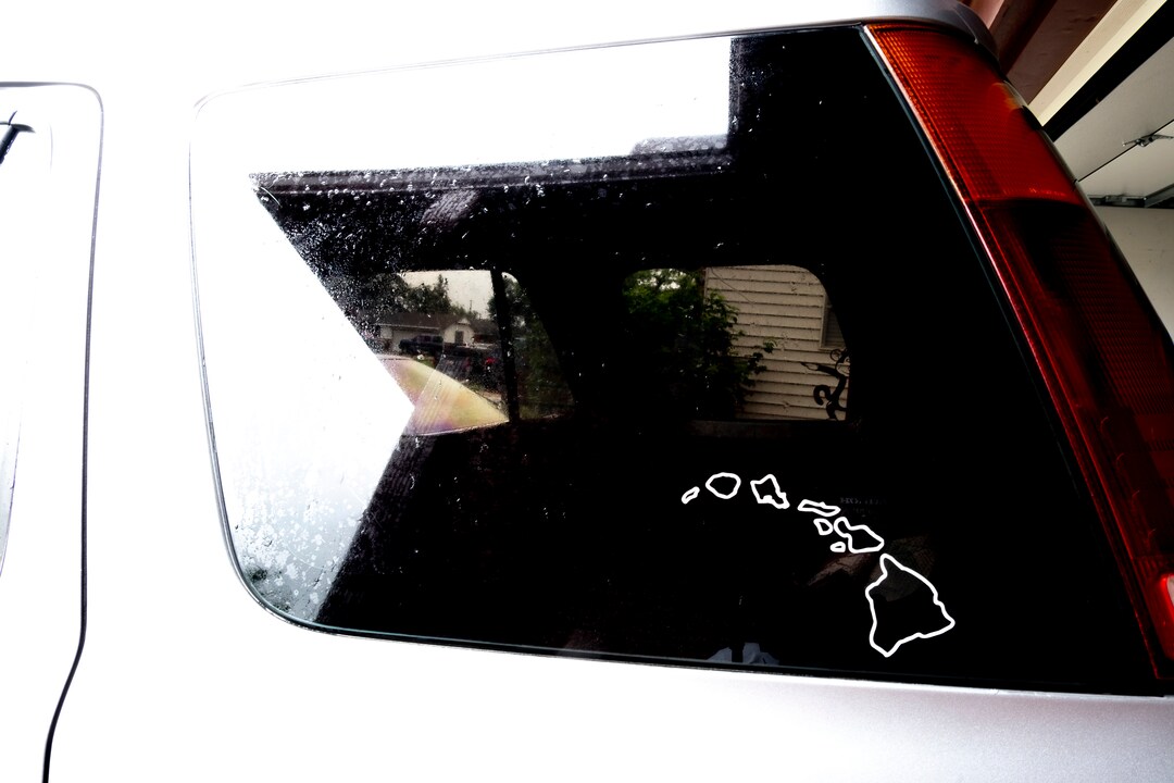 Hawaii State Outline/solid Decal 4"x6"-hawaii State Outline Decals ...