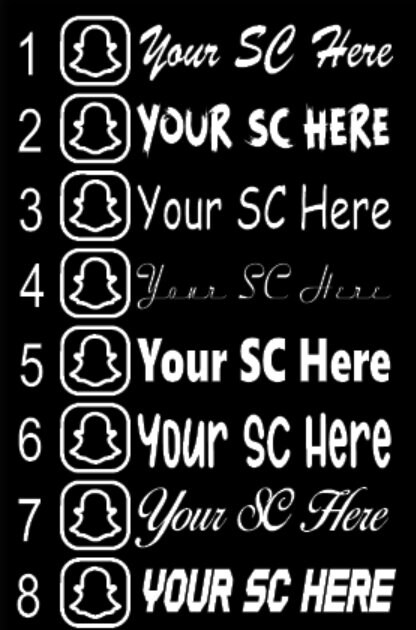 Custom Snapchat Name Vinyl Decal - Personalized Snapchat Username ...