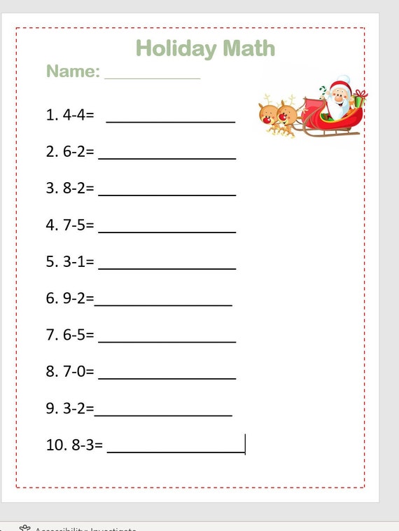 Easy Math Worksheets