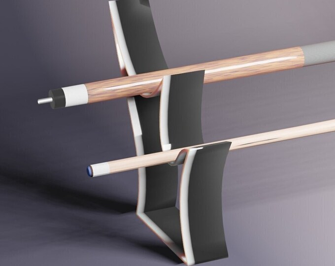 Pool Cue Stands Trio in 3D Print Various Colors, Cue Stick Display Rack ...