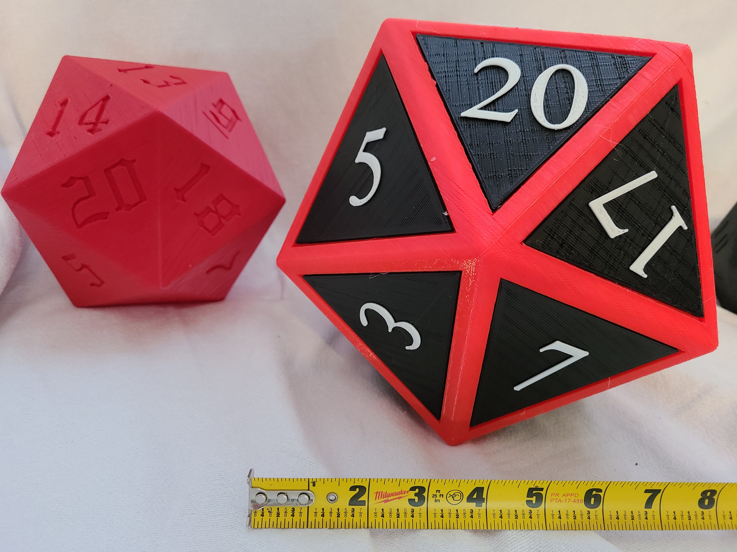 Giant Dice D20 10"-6" (250mm-150mm) Dungeons and Dragons Dice Set Dnd ...