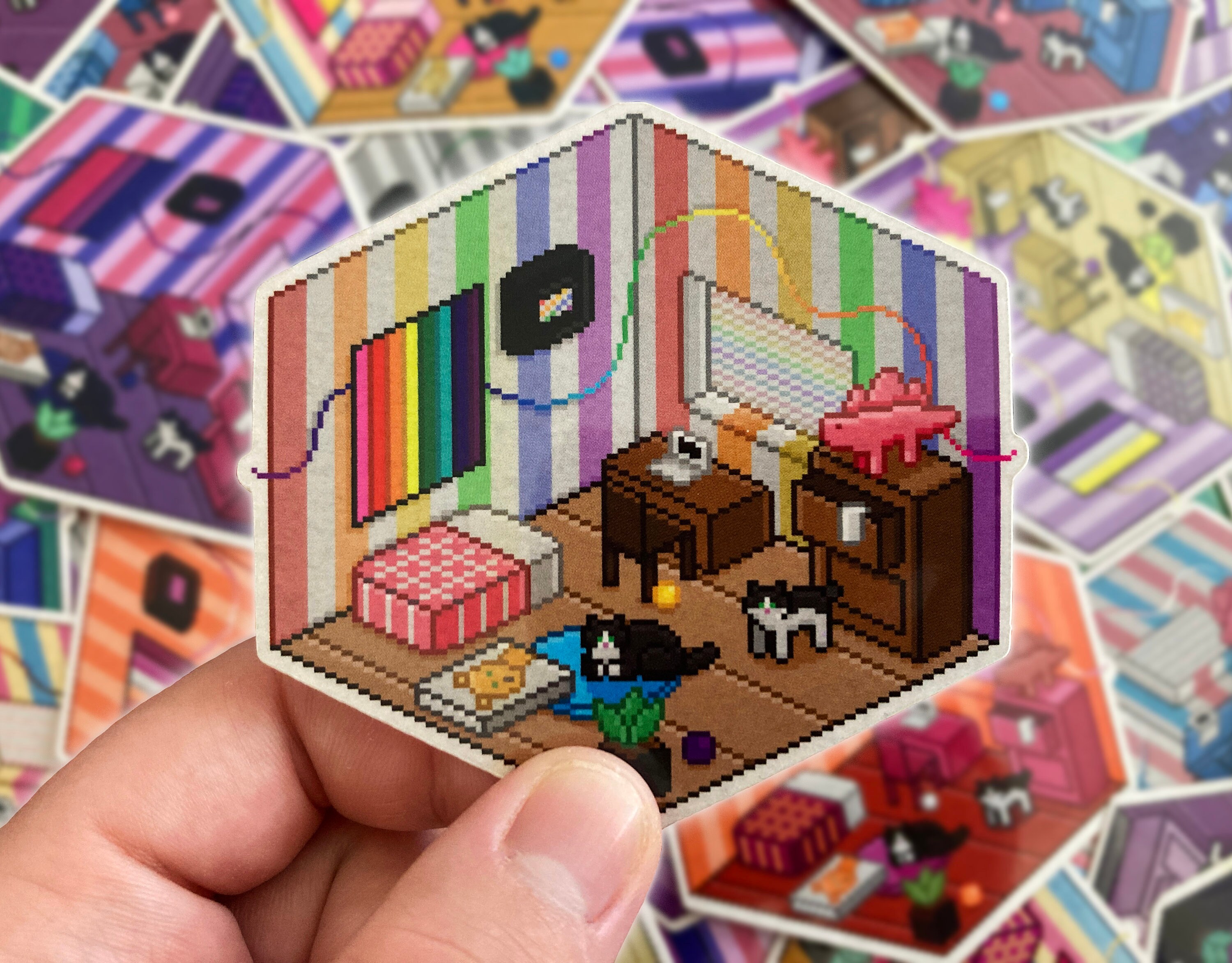 Safe Spaces Isometric Pride Pixel Rooms - Etsy